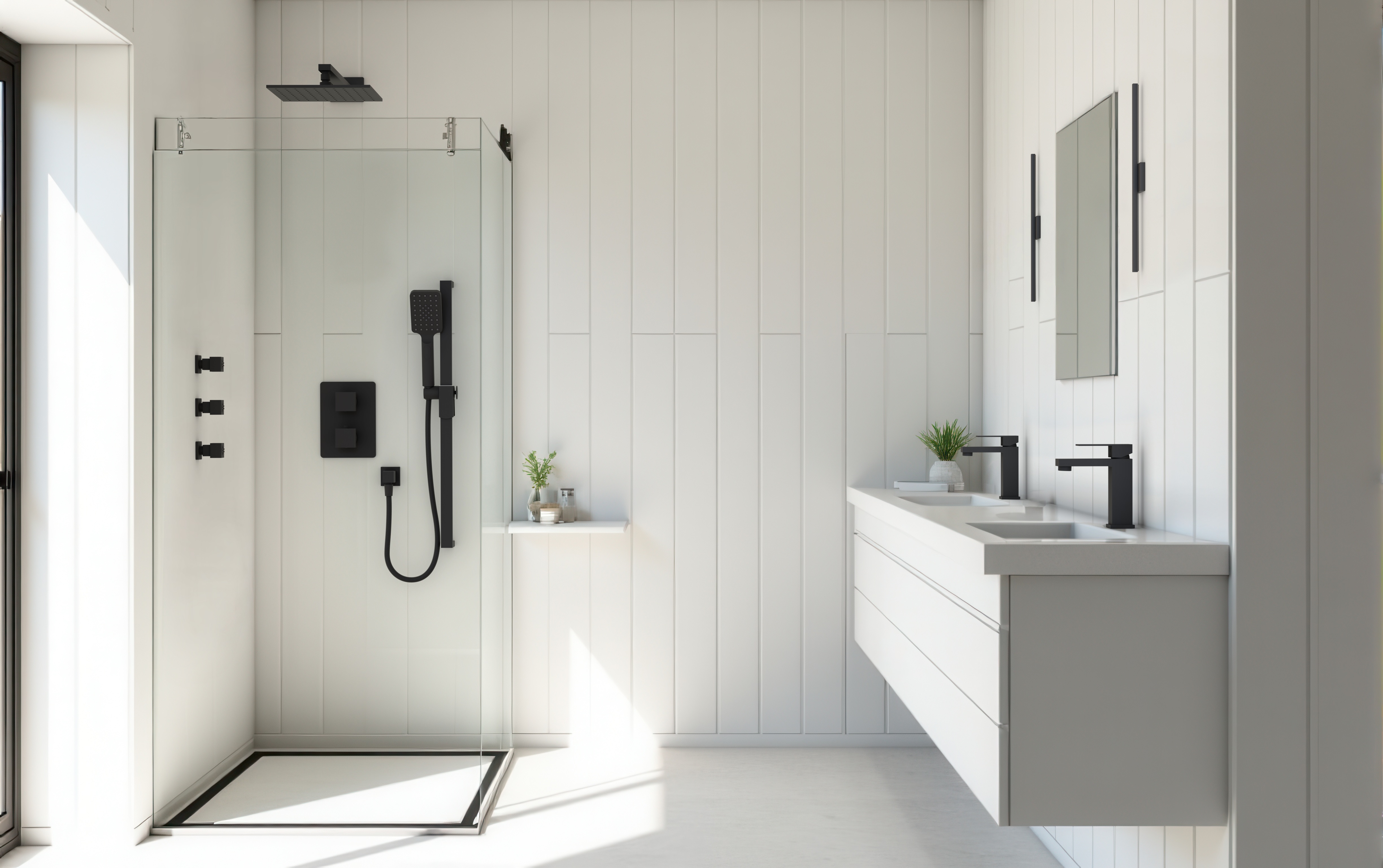 Ensemble complet de douche thermostatique pression équilibrée - PRO ...