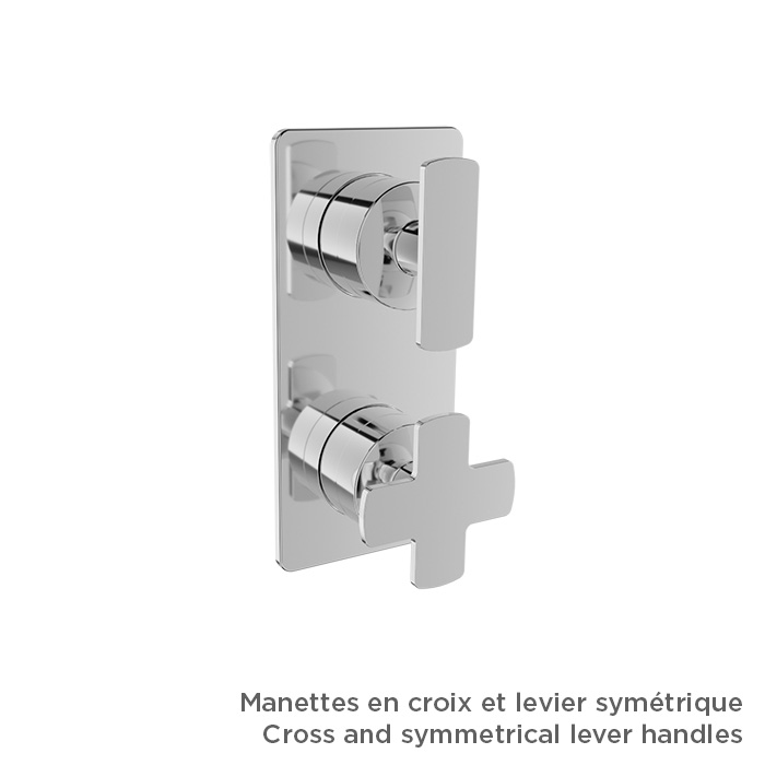 Thermostatic pressure balanced shower valve with 2-way diverter (without handle) - B80-9522-00 ...